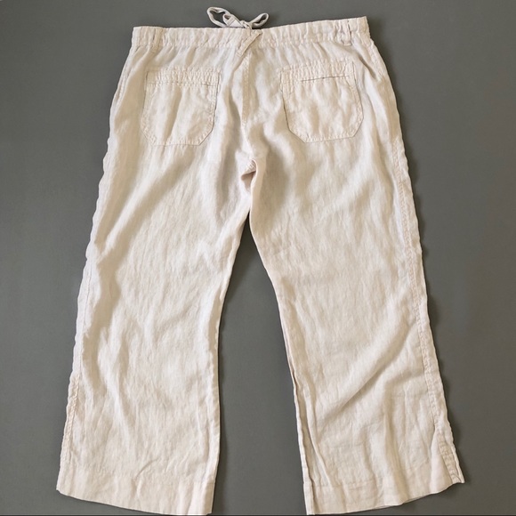 Joie | Pants & Jumpsuits | Joie Cream Wide Leg 0 Linen Pants | Poshmark